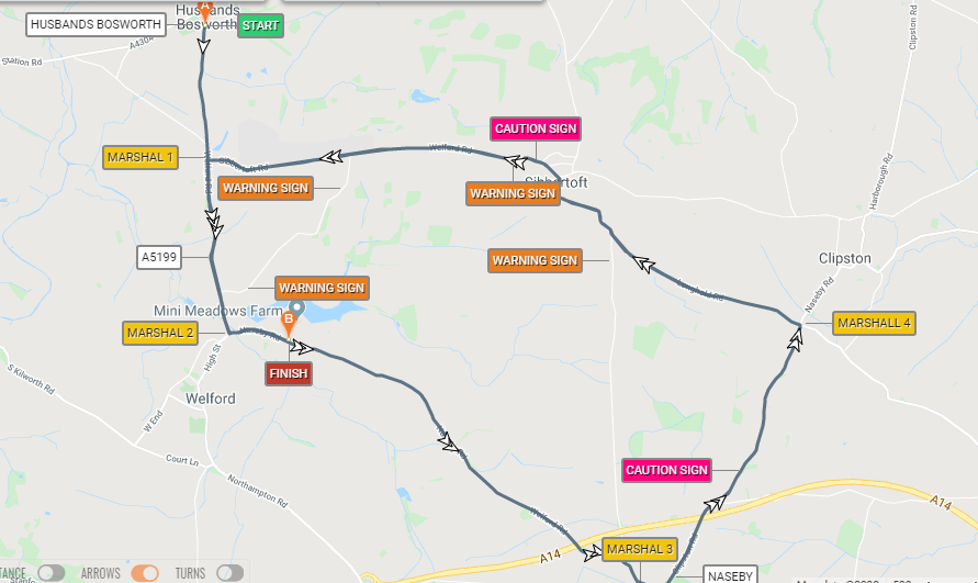 Bosworth 25 TT Maps and Risk Assessment - Welland Valley Cycling Club